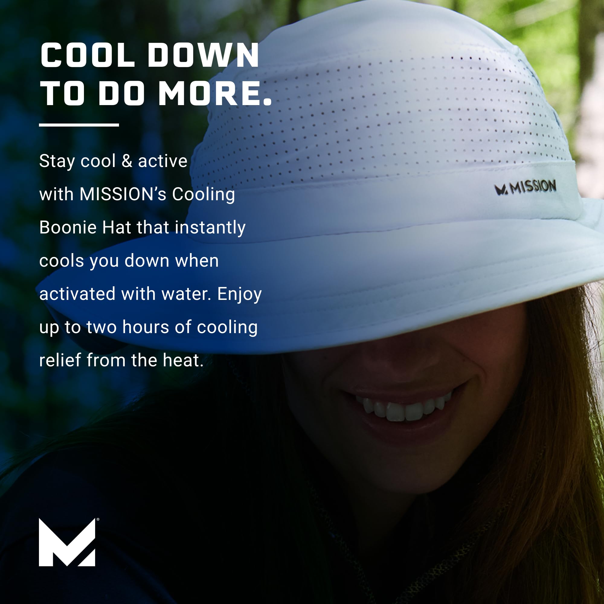 MISSION Cooling Boonie Hat, Bering Sea - Unisex Wide-Brim Hat for Men & Women - Lightweight & Durable - Cools Up to 2 Hours - UPF 50 Sun Protection - Machine Washable