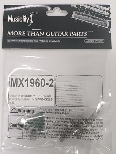 Musiclily Pro Aluminium Mini Metric Sized Blend Pots MN500K Dual Balance Potentiometers with Center Detent for Guitar (Set of 2)