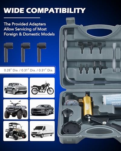 Orion Motor Tech Brake Bleeder Kit with Hand Vacuum Pump and Adapters, Brake Bleeding Kit for Brake Fluid Power Steering Fluid More, Vacuum Brake Bleeder Pump with Pressure Gauge