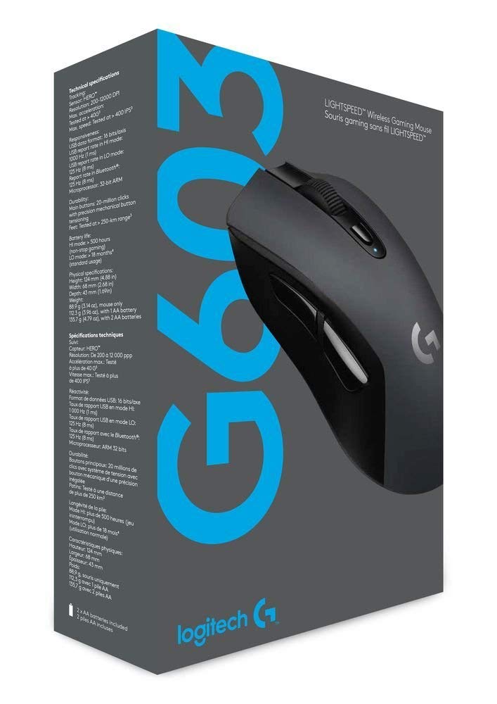 Logitech G603 LIGHTSPEED Wireless Gaming Mouse (Renewed)