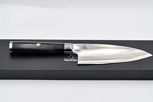 TAILOR MADE CHEF Deba Knife, 6.5 inch Fish Fillet Knife, Stainless Steel Single Bevel Chef Knife Japanese Kitchen Knife for Fish Cutting with Ergonomic Handle, Ultra Sharp