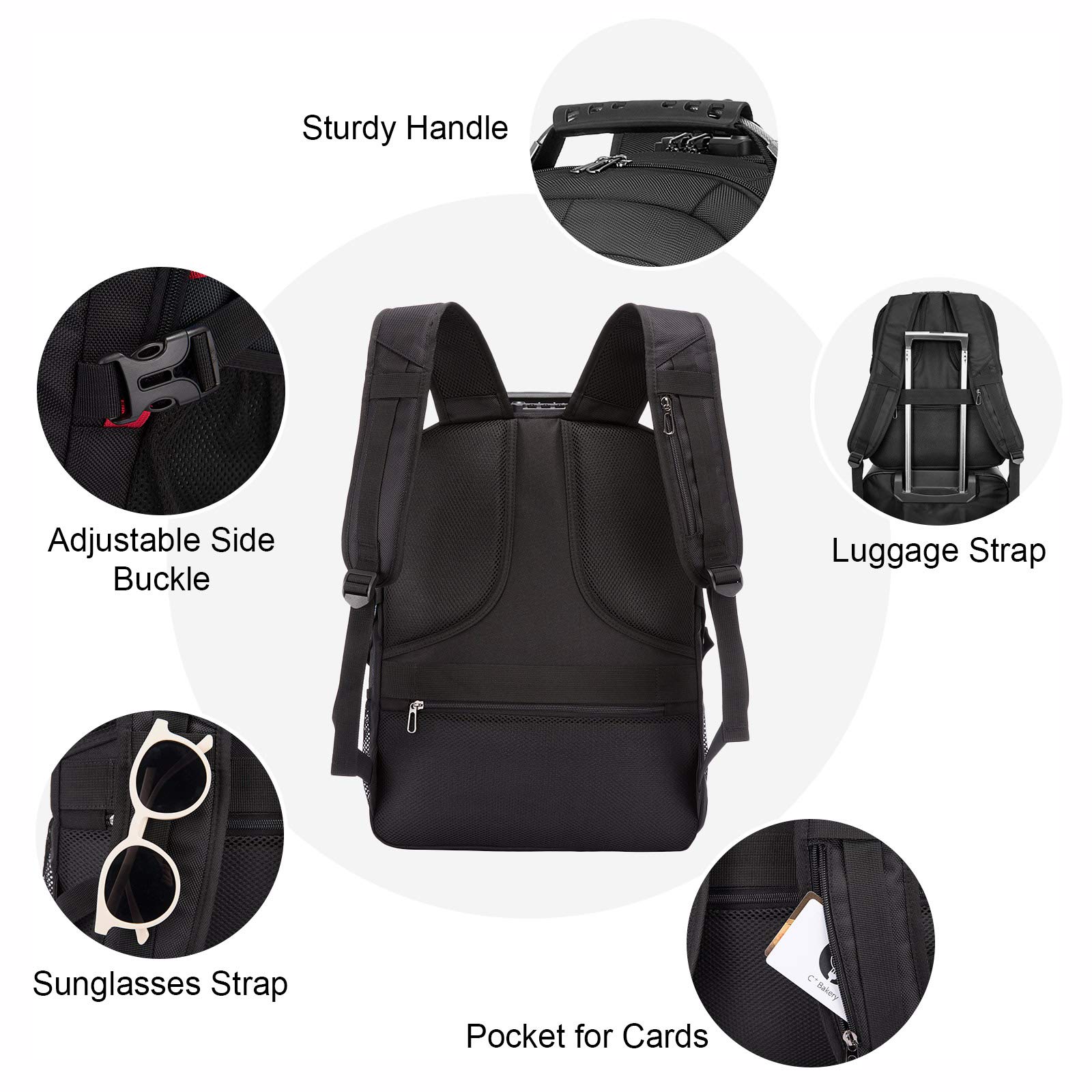 LOVEVOOK Travel Backpack for Men 17inch Large Work Backpack for Men Large Capacity Lockable Mochilas para Hombres Waterproof Computer Backpack for Work Business Travel (17 inch,Green)