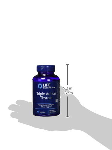 Life Extension Thyroid Support Complex - Thyroid Health Support Supplement with Vitamins A, B, Iodine, Magnesium, L-Tyrosine, Ashwagandha & Ginseng for Energy β Non-GMO, Gluten-Free - 60 Capsules
