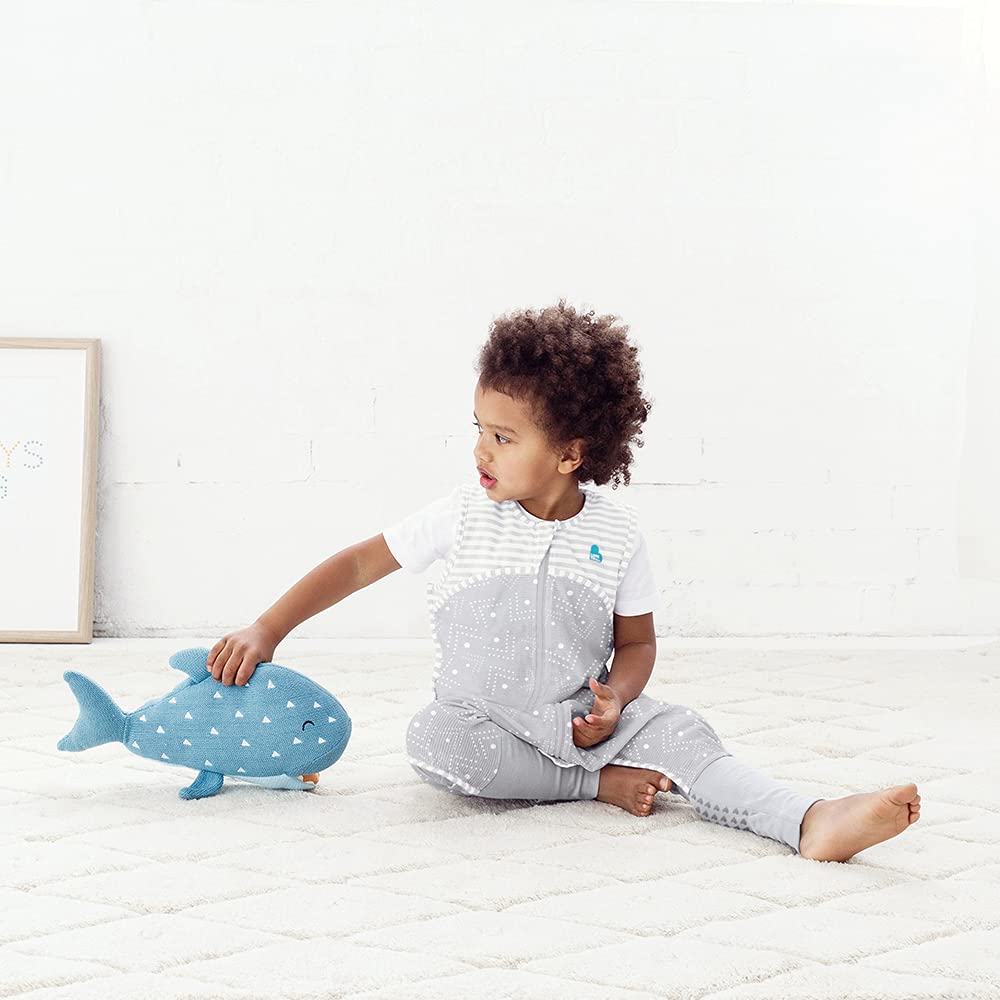Love To Dream Sleep Suit 0.2 TOG, Gray Dots, 12-24 Months, 100% Cotton Nuzzlin Fabric Ideal for Warmer Temperatures, Eliminates Need for Loose Blankets