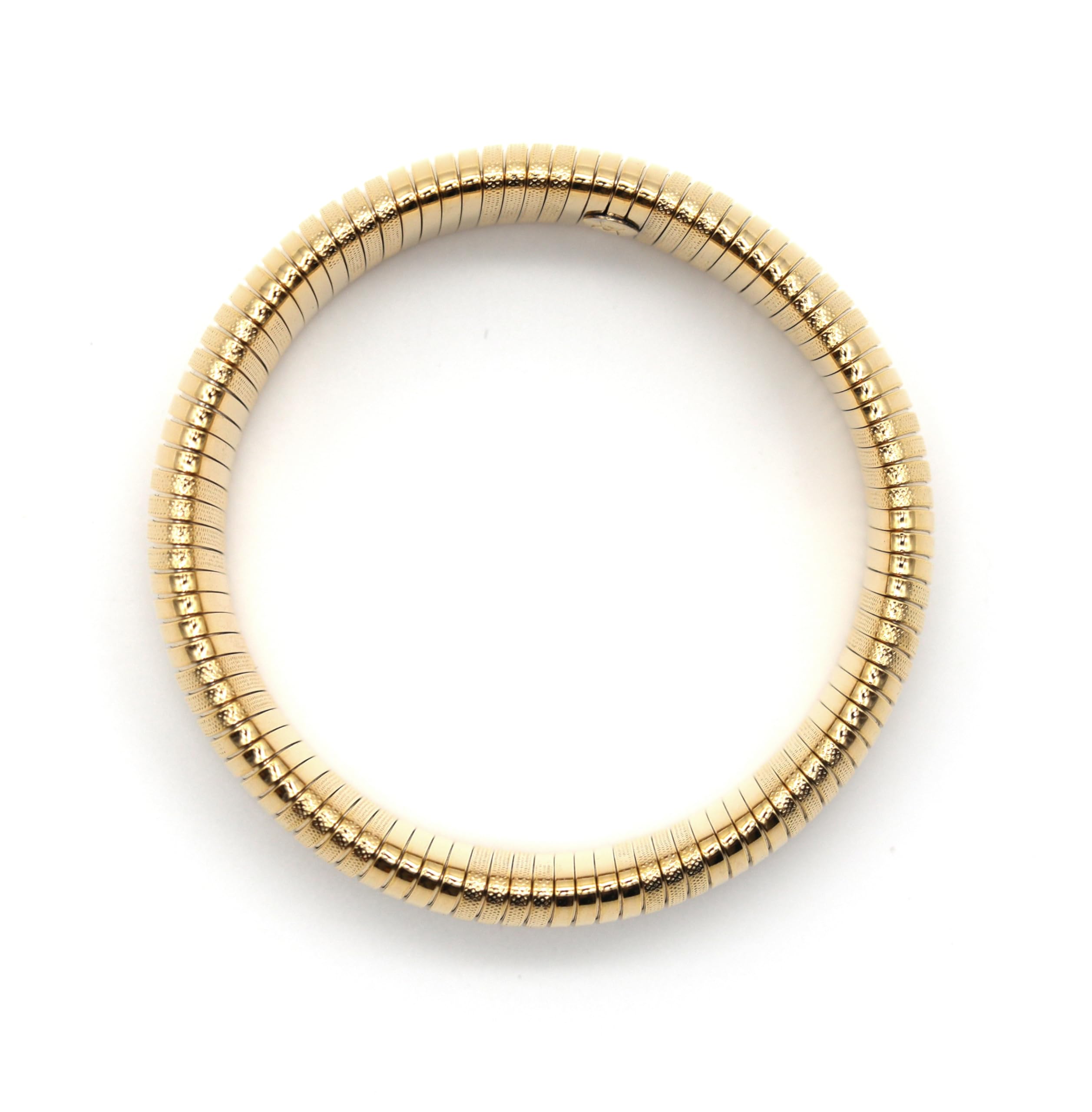 Marshal Metal Fashion Bracelet Omega 18k Gold Plated Brass Stretch Cobra Bracelet (14mm))