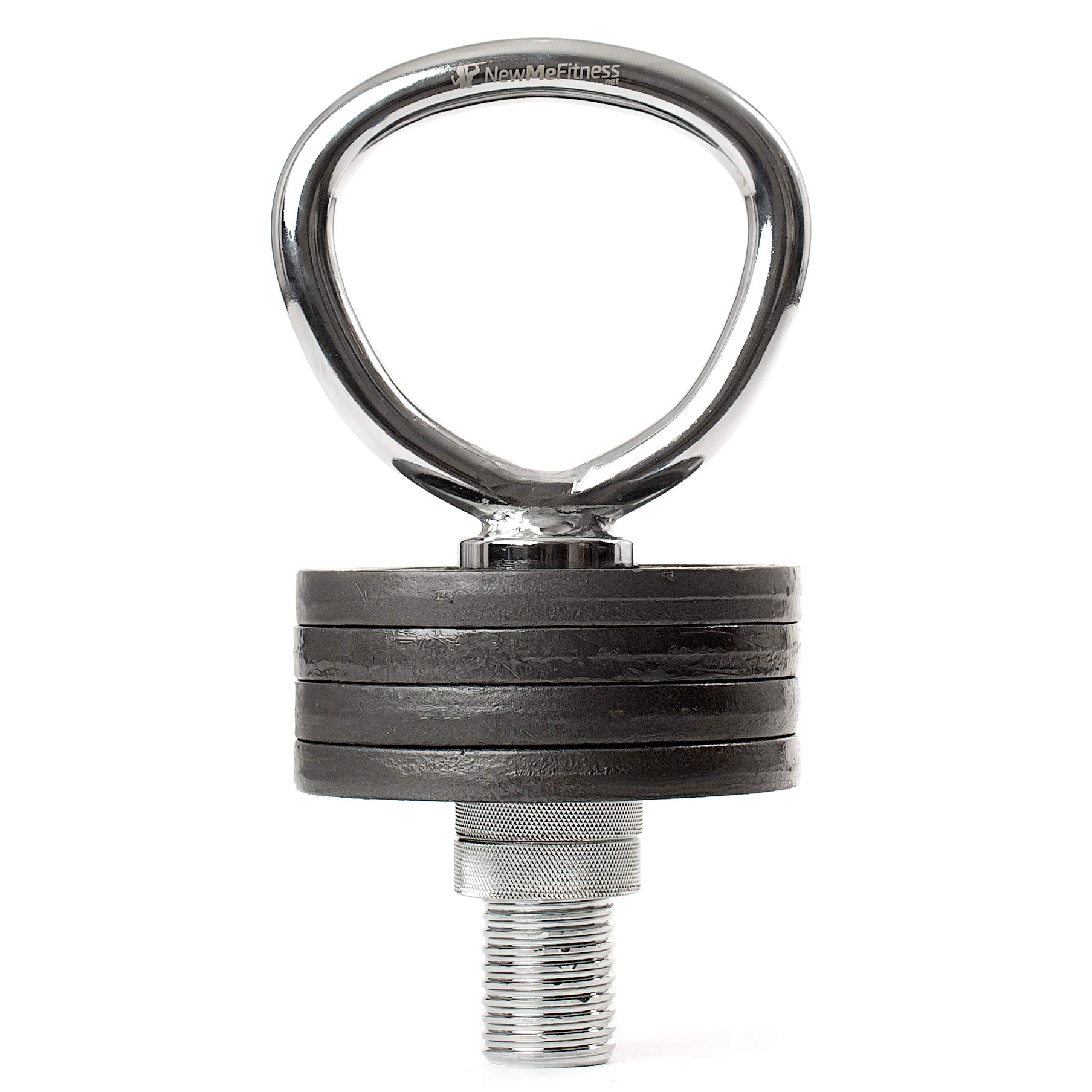 NewMe Fitness Adjustable Kettlebell Grip, Loadable Handle for Kettlebell and Dumbbell Weight Strength Training for Men and Women, Kettle Grip Holds up to 210 lbs Weight