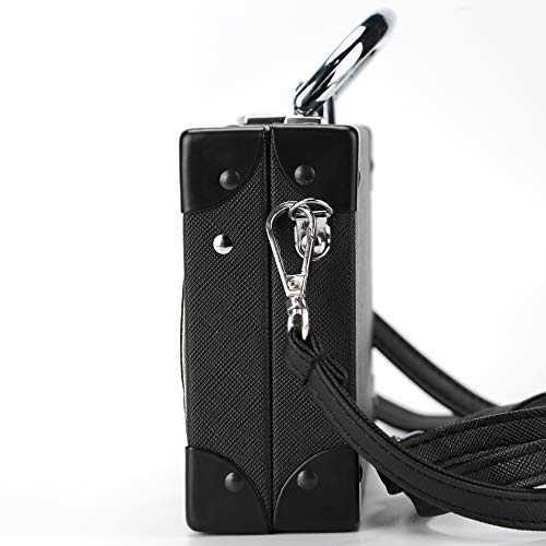 Ondeam Vintage Radio Shaped Bag,PU Elegant Evening Crossbody Handbag for Women(Black)
