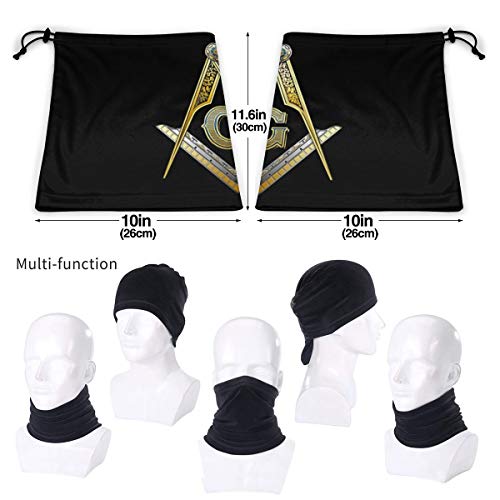 Master Mason Masonic Jewe Face Mask Bandanas Scarf Neck Warmer Balaclava Headband for Dust Outdoors Sports Sun, Cold Protection