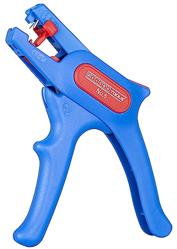 WEICON Wire Stripper No. 5 /Wire Stripper Adjustable 24-10 AWG (0.2-6.0 mm²) /Wire Stripping Pliers with Side Cutter up to 2.0 mm/for Round Cables