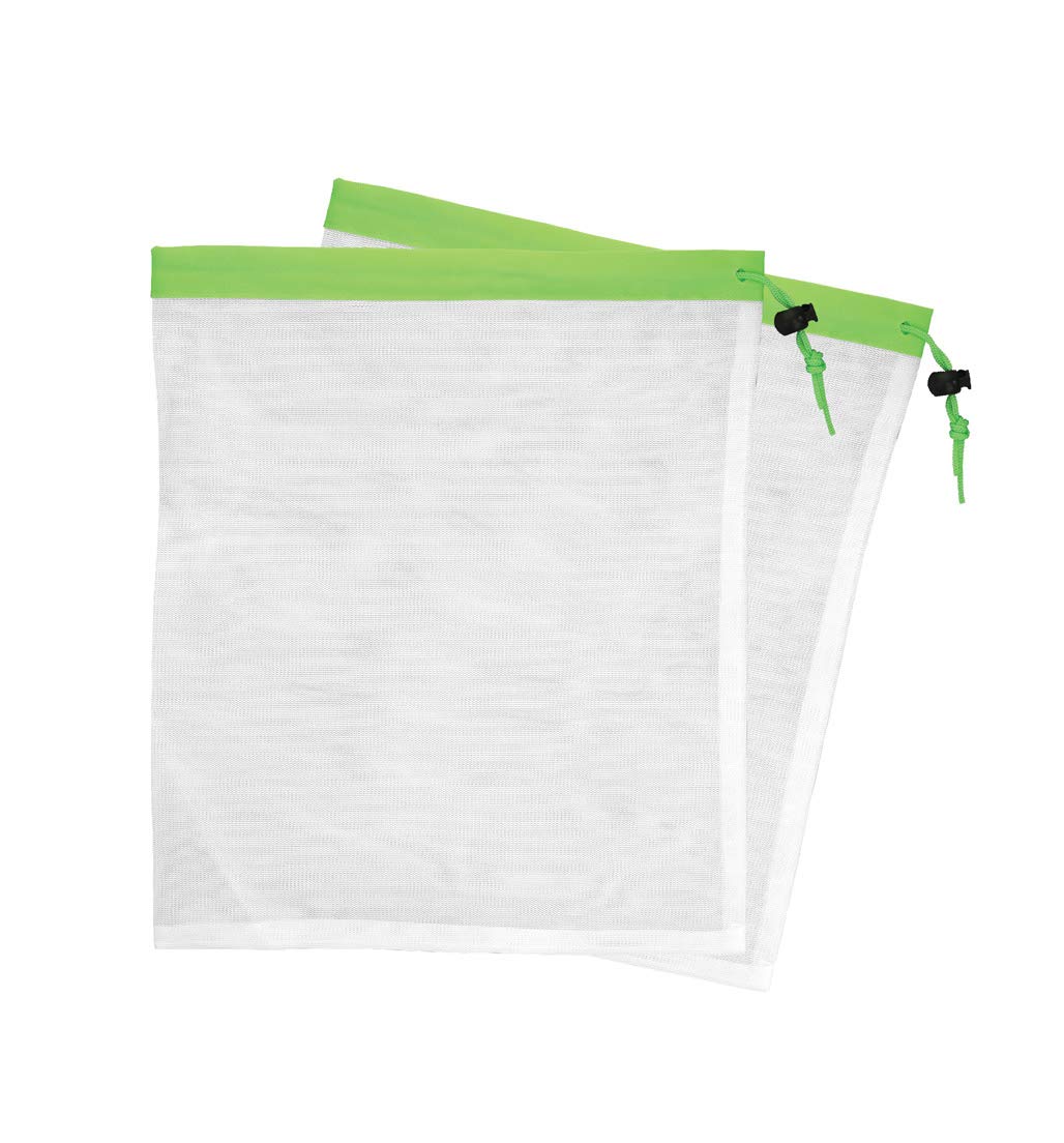 Reusable Produce Bags (Set of 6) Machine washable Breathable mesh design - Transport, Store & Organize Fruits and Vegetables | Color-Coded, Washable, Durable
