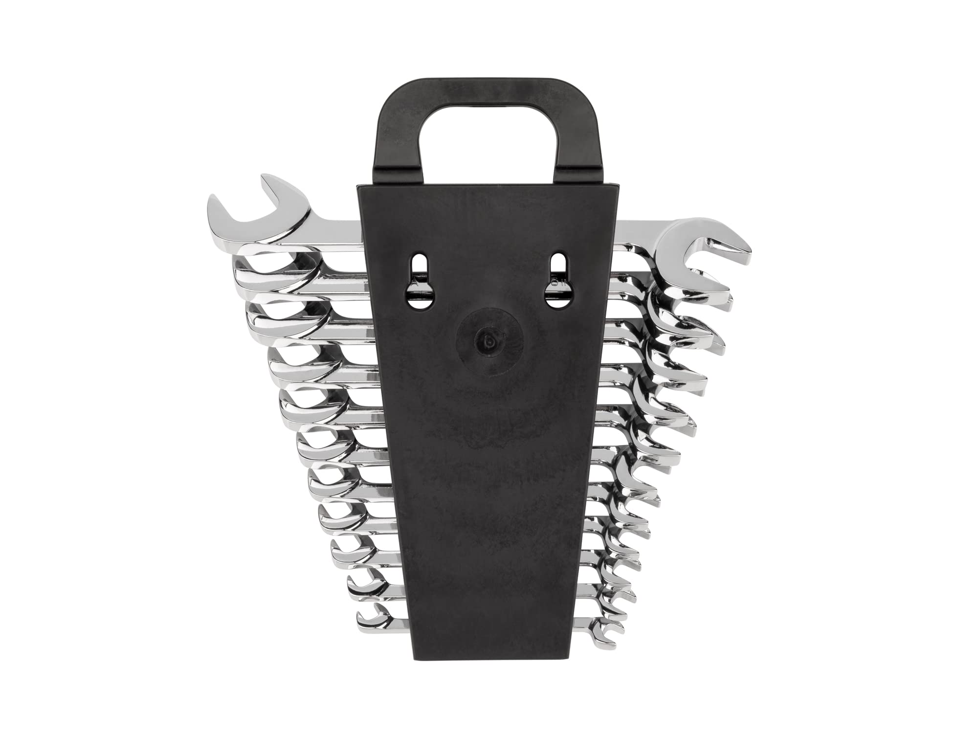 TEKTON Angle Head Open End Wrench Set with Holder, 11-Piece (3/8-1 in.) | WAE91102