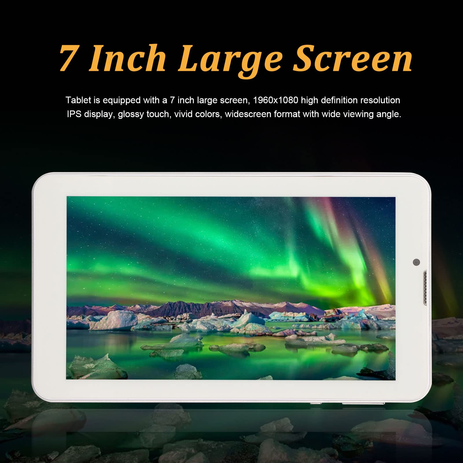 MAVIS LAVEN 7 Inch Calling Tablet, 100-240V HD Tablet 4GB 32GB 7 Inch 1960x1080 IPS Expandable Up to 128GB Blue for Android 10.0 for Watching (US Plug)
