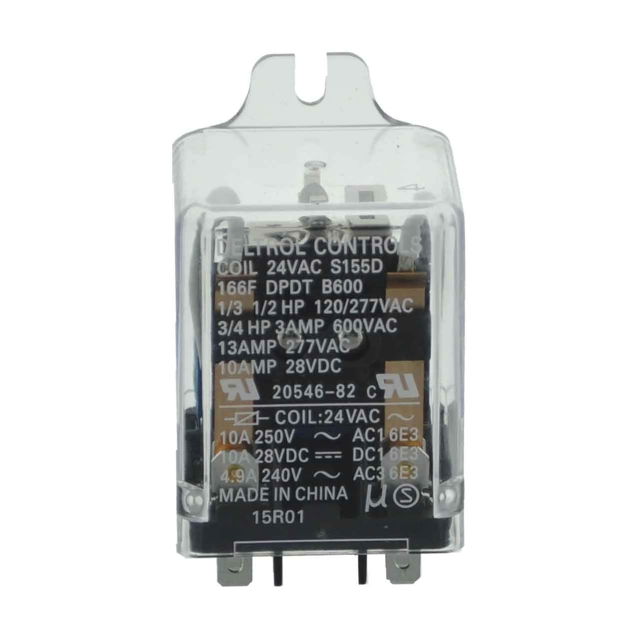 Miller 006393 Relay, Encl 24Vac Dpdt 10A/120Vac 8Pin Flange Mtg