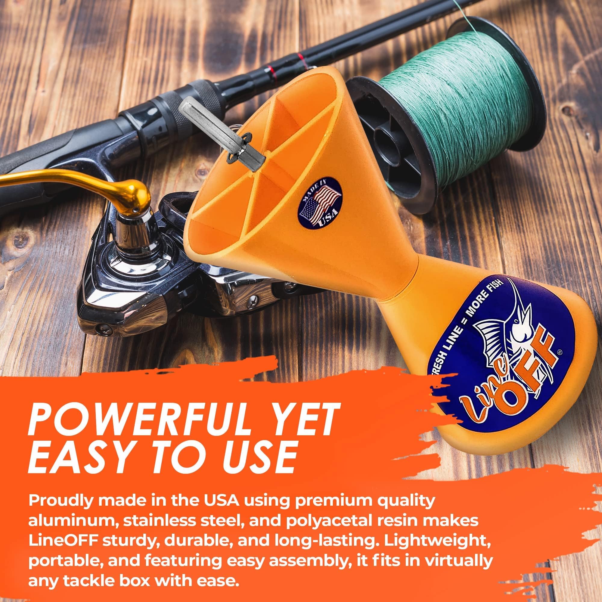 LineOff High-Speed Fishing Line Remover, Fast, Portable and Efficient Fishing Line Stripping Tool, Line Remover, Great Fishing Gifts for Men