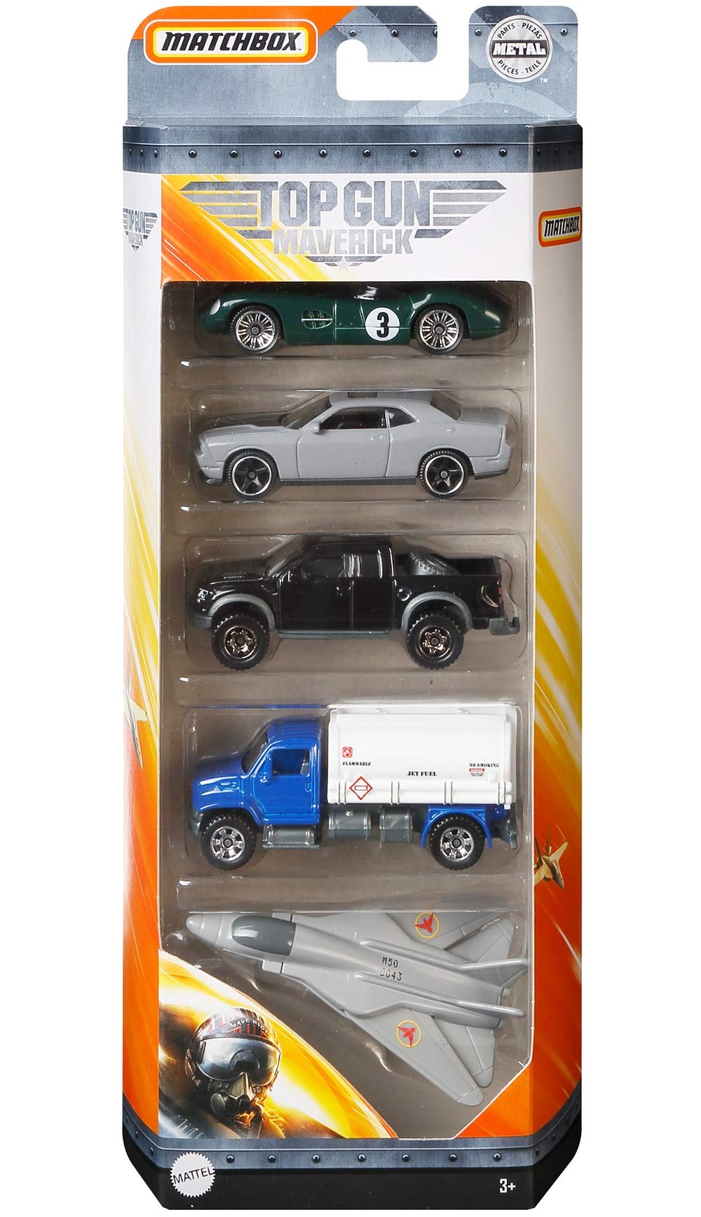 Matchbox Top Gun: Maverick 5-Pack of Vehicles & Planes for Kids 3 Years Old & Up, Authentic Design for Collectors