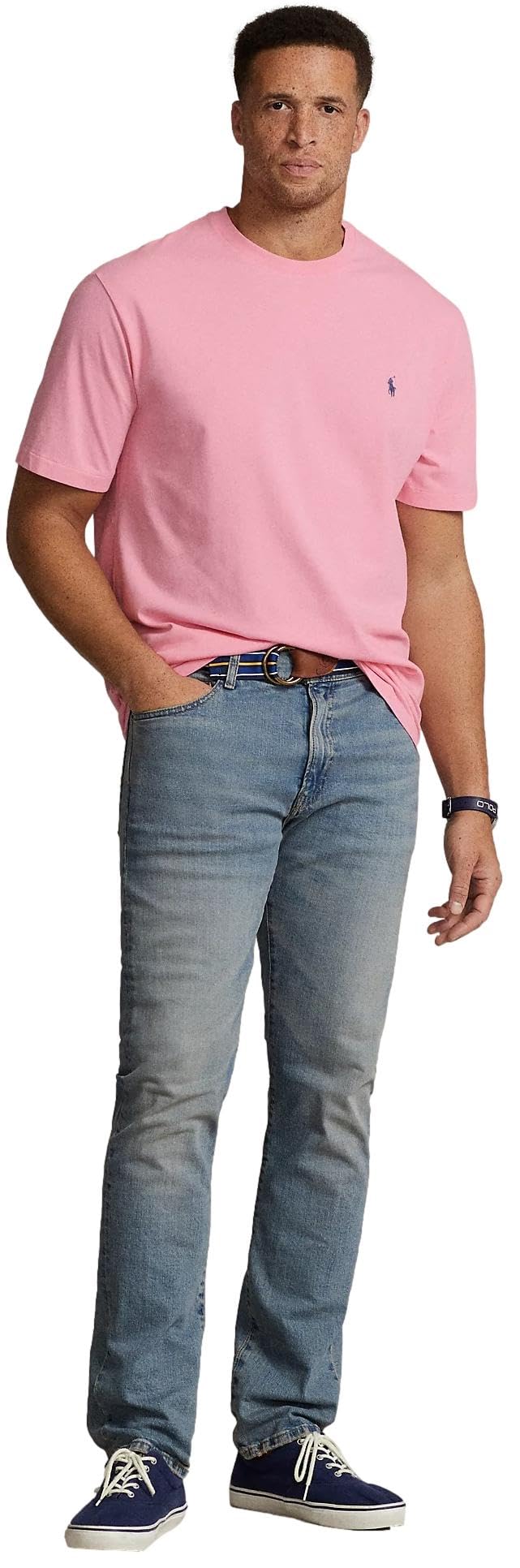 POLO RALPH LAUREN Mens Big & Tall Crew Neck T-Shirt (3XB, Black)