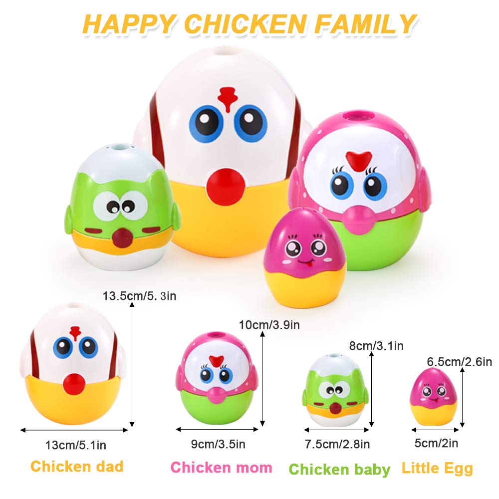 VATOS Easter Basket Stuffers, Plastic Nesting Easter Eggs Stacking Toy, Matching & Sorting Learning Toys for 18 Months+ Baby Toddlers