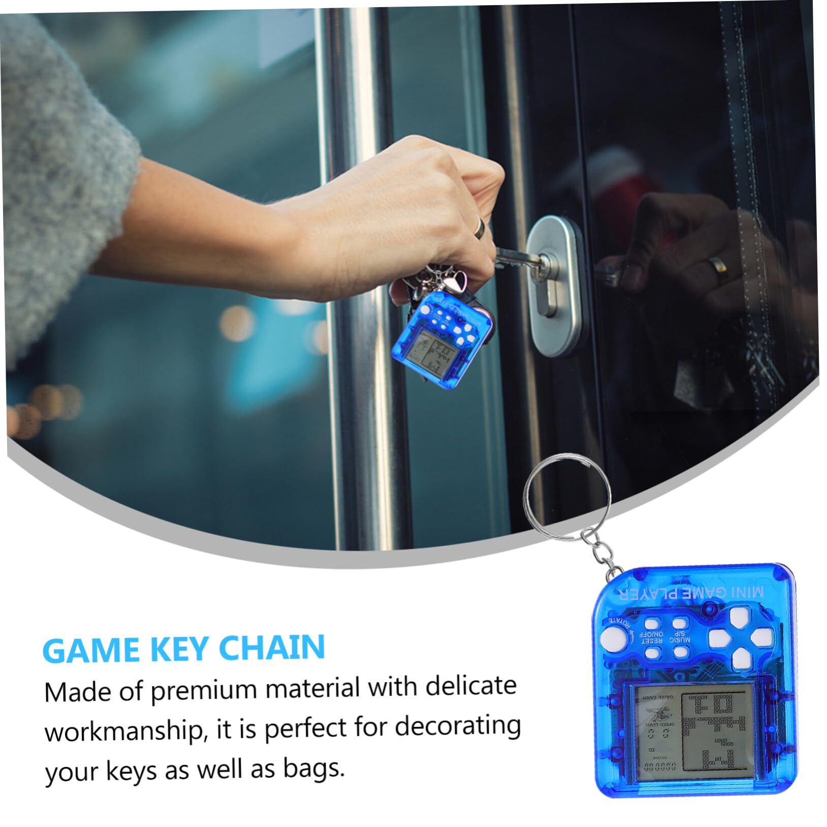 TOGEVAL Backpack Keychain 4pcs Hanging with for Color Console Random Game Games Chains Gifts Brick S Keychain Mini Classic Portable Children Keychains Handheld Retro Kids Toys