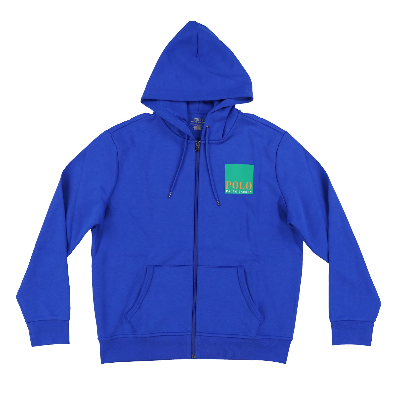 Polo Ralph Lauren Men's Double Knit Full-Zip Hooded Sweatshirt -Large blue
