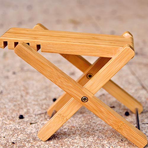 Miwayer Bamboo 4 Gears Adjustable Upscale Guitar Foot Rest Non-Slip Foot Stool Foldable Footrest from 4.5" up to 8",Accessory for Classical Acoustic Guitar Part