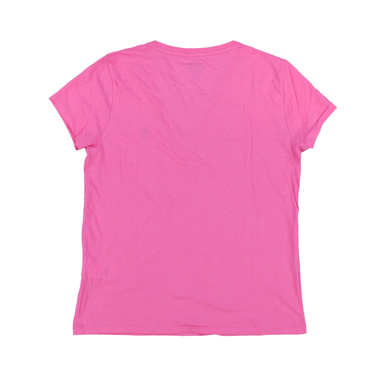 Polo Ralph Lauren Womens V-Neck Jersey T-Shirt (Large, Pink)