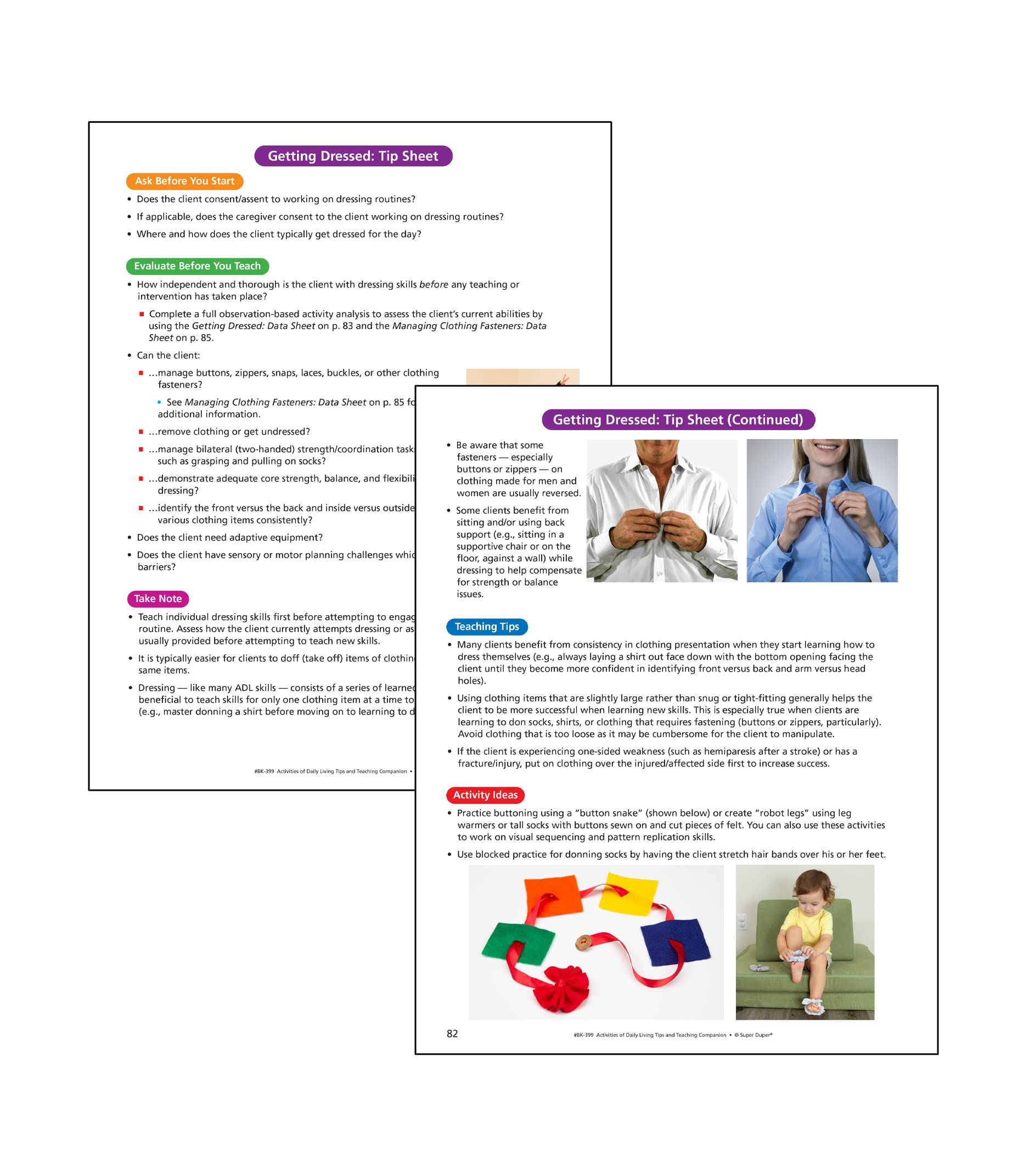Super Duper Publications | Webber Activities of Daily Living - Tips and Teaching Companion | Self-Care Activities and Routines | Occupational Therapy Educational Resource for Children and Adults