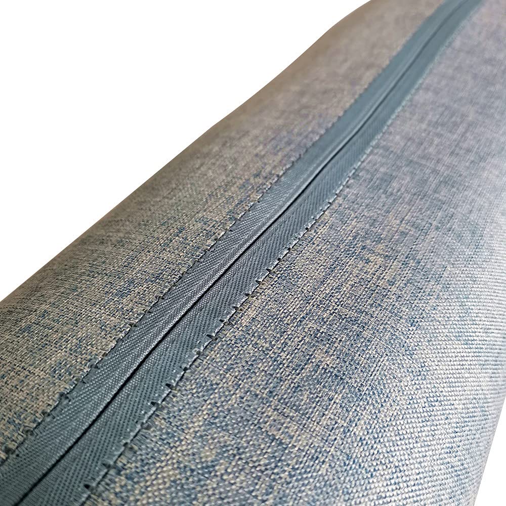 NGT new guide steps Yoga Bolster Pillow for Meditation and Support - Rectangular Yoga Cushion Foam Wedges Washable Suede Pillowcase for Men and Women with Carry Handles.… (Blue Soft Fabric)