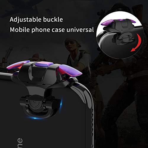 Newseego Mobile Game Controllers, Phone Triggers for Mobile Phone, Shooter Sensitive Controller Joysticks Aim & Fire Trigger Keys for Knives Out/Rules of Survival (1 Pair Mobile Triggers)-Black