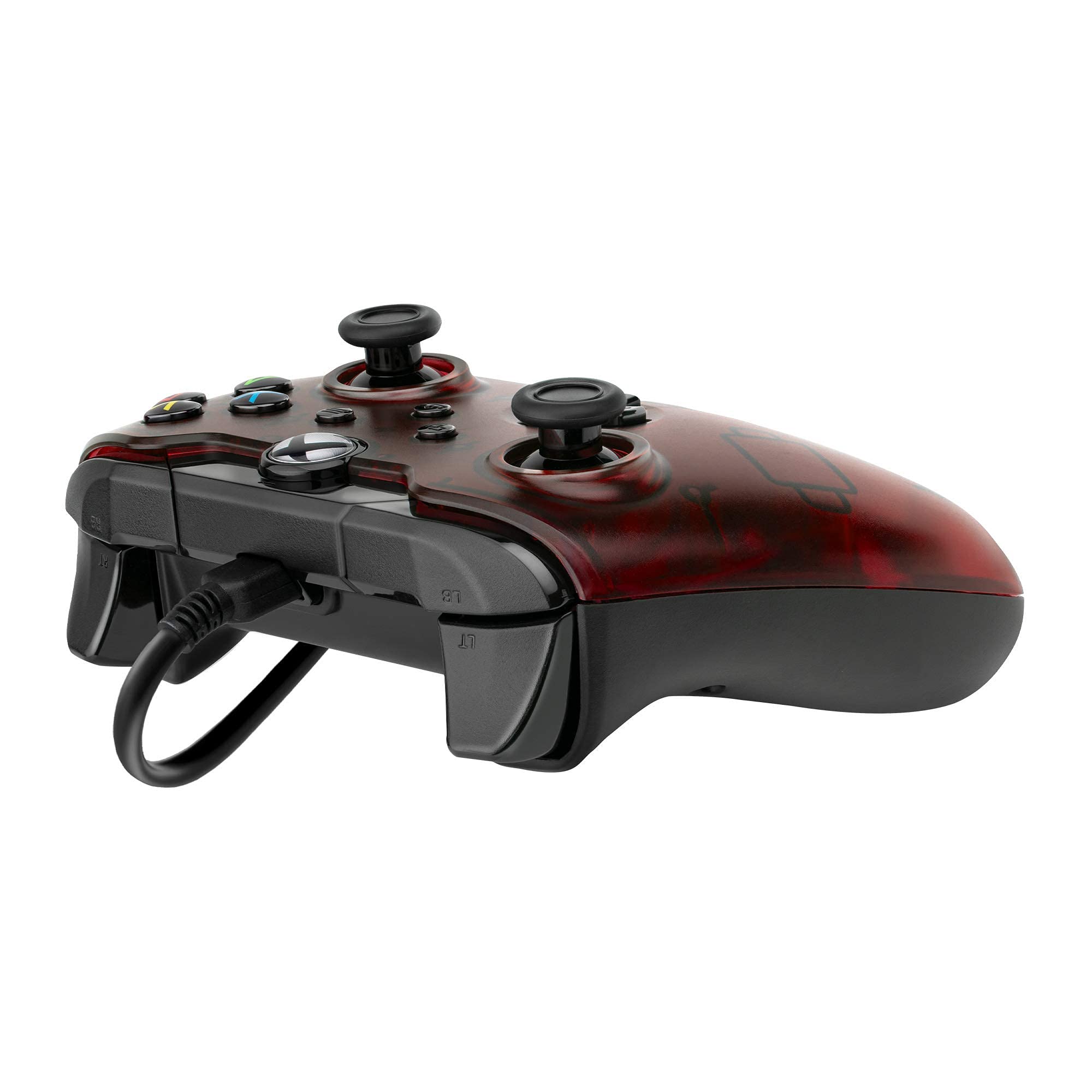 PDP Gaming Wired Controller: Crimson Red - Xbox Series X|S, Xbox One, Xbox (Renewed)