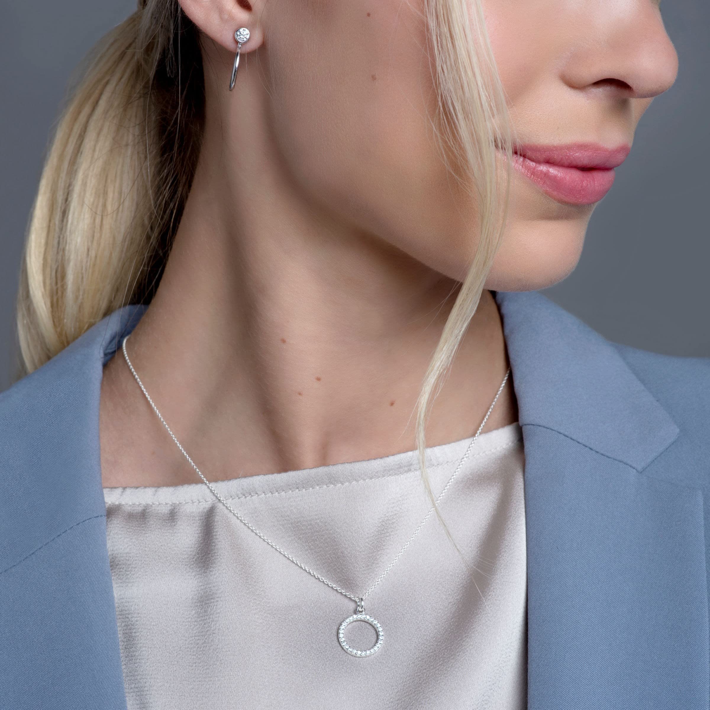 Silpada 'Ignite the Light' Cubic Zirconia Hoop Earrings in Sterling Silver