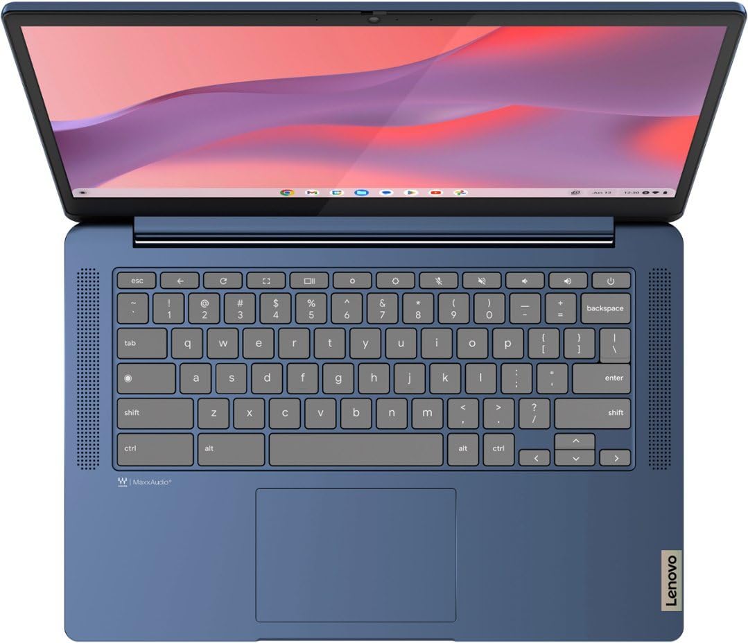 Lenovo 2023 Newest Slim 3 Chromebook Laptop for Students, 14 Inch FHD Touch-Screen, MediaTek Kompanio 520 Processor, 4GB RAM, 64GB eMMC, MediaTek Graphics, Wifi6, Bluetooth, Chrome OS, Abyss Blue
