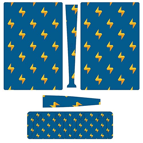 Super Thunder Full Protective Skin Cover Design Wrap Decal Sticker Compatible with PS5 Digital Edition Console and Controller