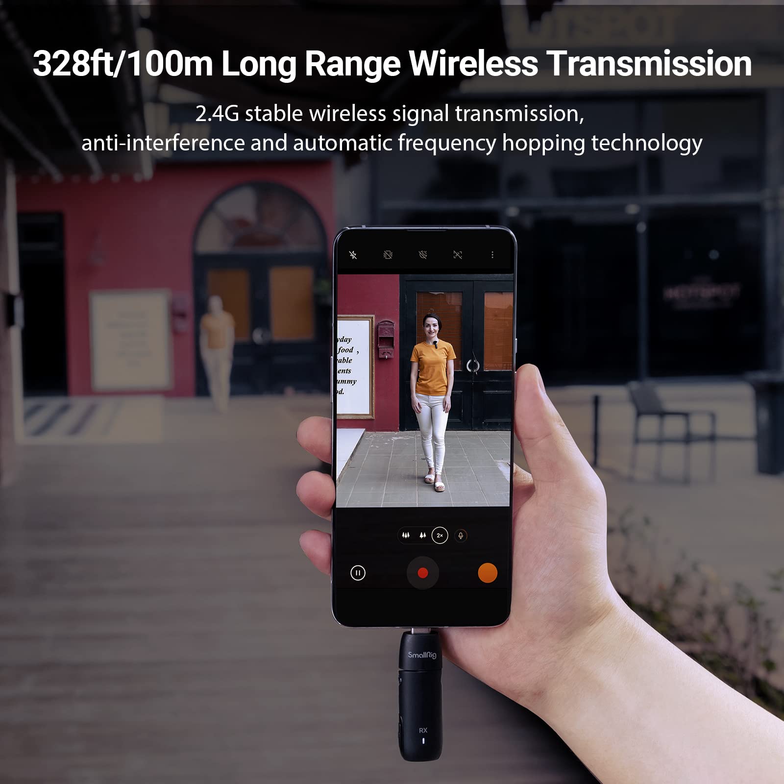 SMALLRIG Wireless Lavalier Microphone W1 for iPhone, Smartphone and Action Camera, Phone Wireless Microphone, Plug & Play Clip-on Mic for YouTube, Vlogging & Live Streaming - 3495B
