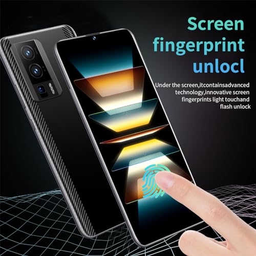 Luqeeg Unlocked Smartphone, 100‑240V 12GB 256GB 2.4G 5G WiFi Mobile Phone 4G Network 32MP 16MP Dual Card Standby 6.54 (US Plug)