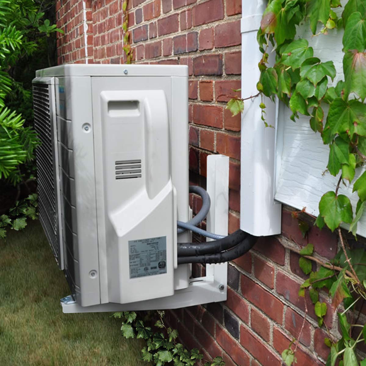 LBG Products Universal Heavy Duty Outdoor Wall Mounting Bracket for Ductless Mini Split Air Conditioner Condenser Unit,Heat Pump Systems, Support up to 350lbs( 9000-36000BTU)