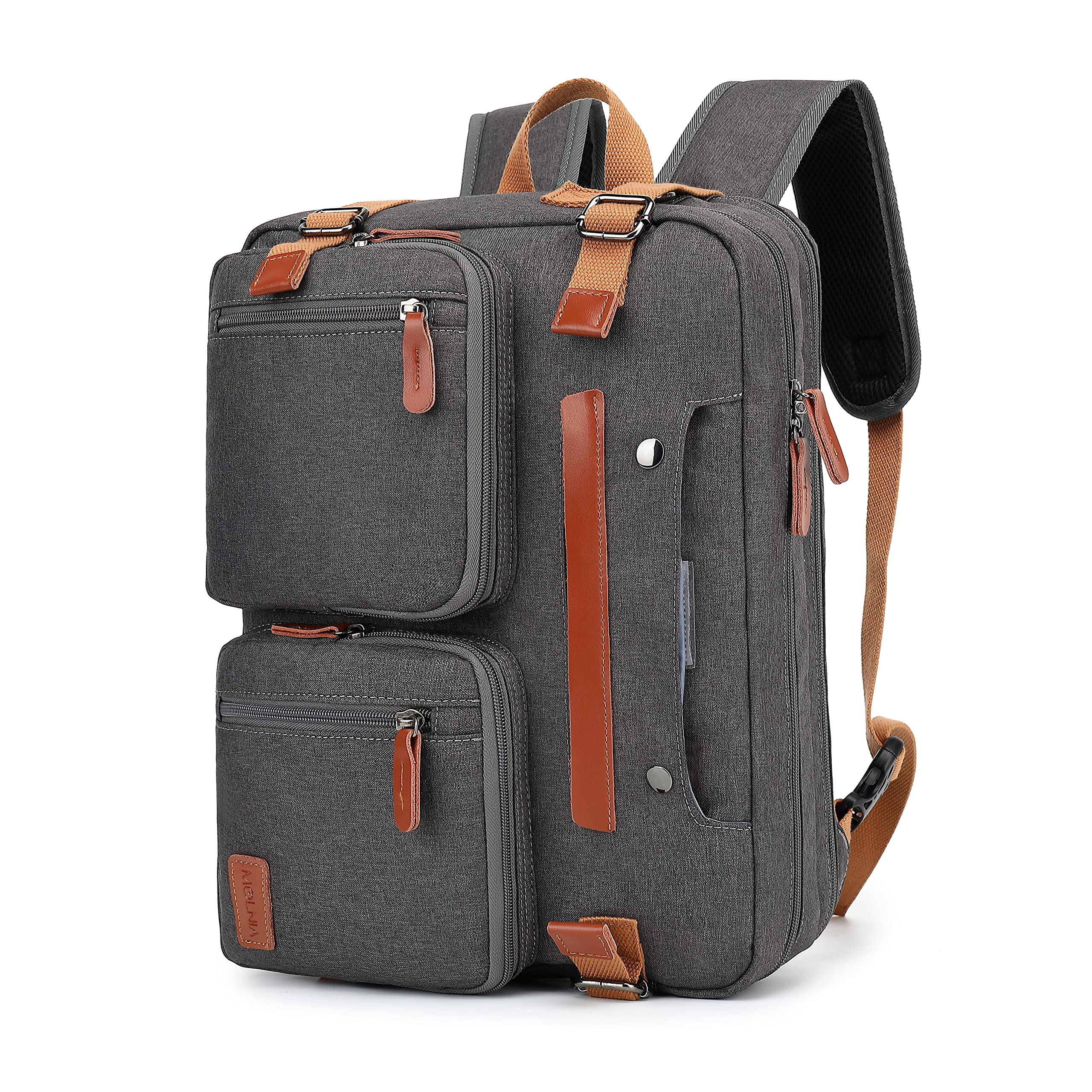 MOLNIA 3 in 1 Laptop Backpack, 17.3 inch Computer Bags for Men, Laptop Backpack for Men, for Travel Bussiness Men Women,Dark Grey