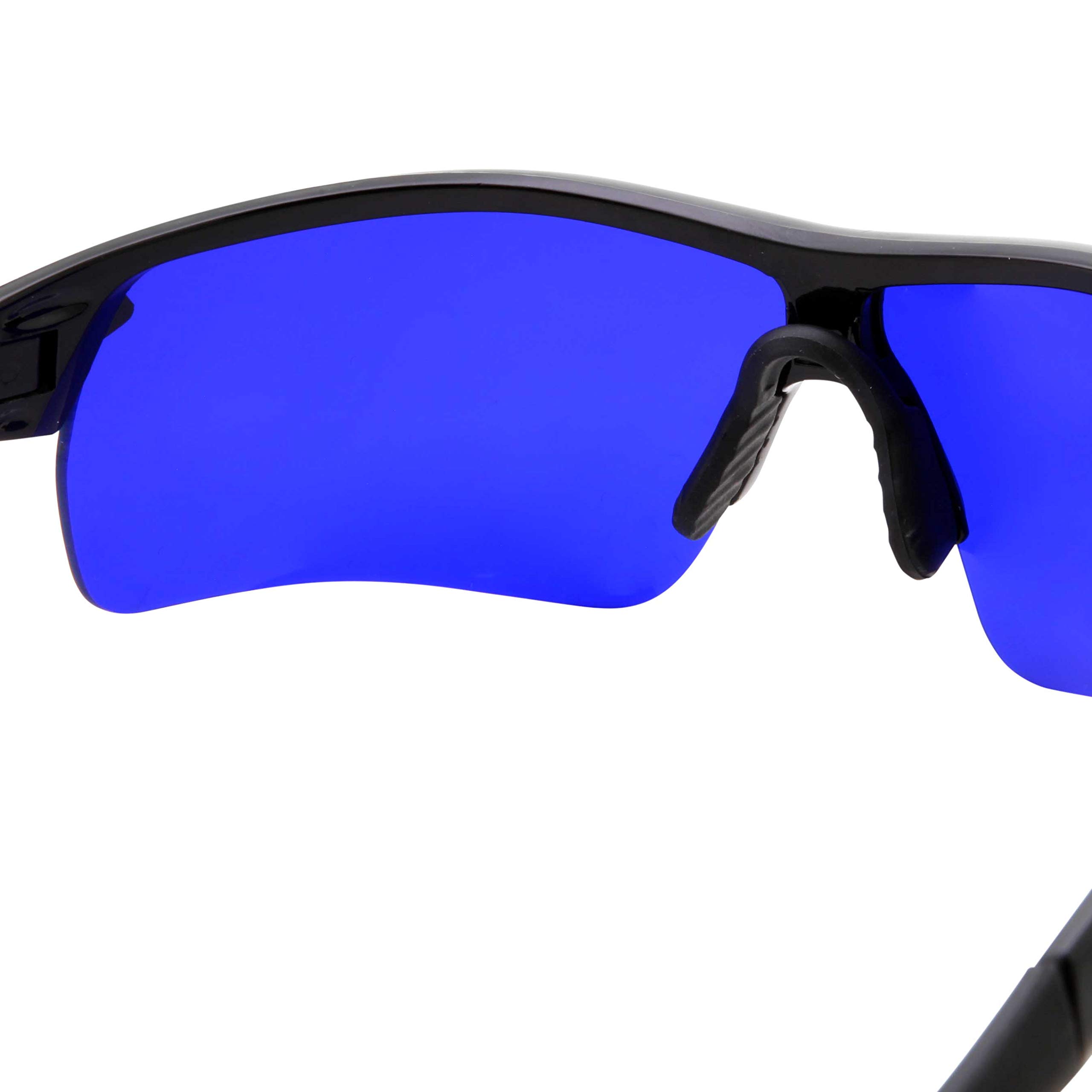 Men's Golf Ball Finder Glasses - True Blue Lens - Sports Style Frame - Wrap Around Sunglasses (Rectangle Sport Black)