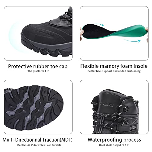 NS Hiking Boots-Men’s Waterproof Lightweight Outdoor Hiking Shoes Black