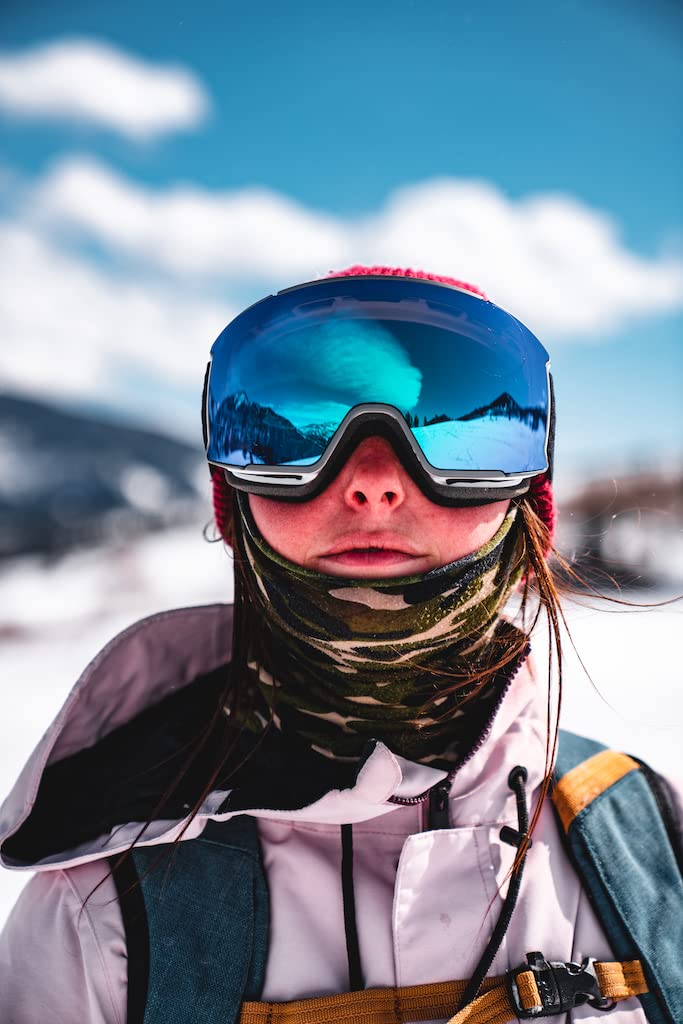 Optic Nerve - 2022 Premium & Affordable Goggles, Wolf Creek Edition with Shiny White Frame/Blue Zaio Mirror/Yellow Lens