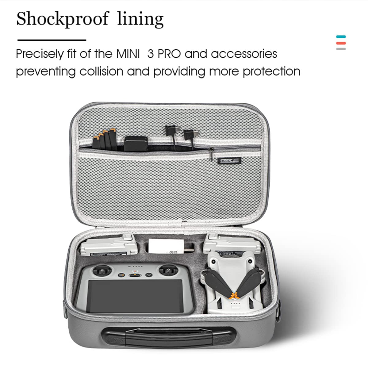 Supfoto Carrying Case for DJI Mini 3 Pro Storage Bag Hard Shell Travel Case Compatible with DJI Mini 3 Pro Drone and Accessories with Shoulder Strap