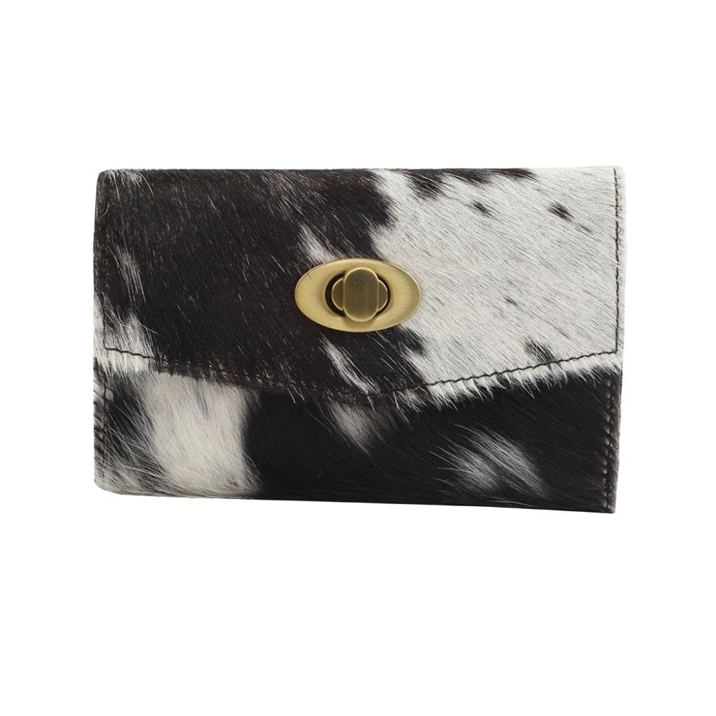 Myra Bag Fudge Factor Leather And Cowhide Wallet Upcycled Cowhide & Leather S-2725