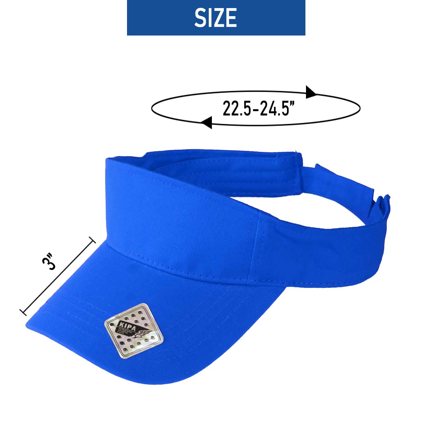 PLAIN GEAR Golf Visor hat for Men & Women - Sun Visors Hats Suitable for Tennis and Other Sports - Adjustable Velcro Closure (LT Grey)