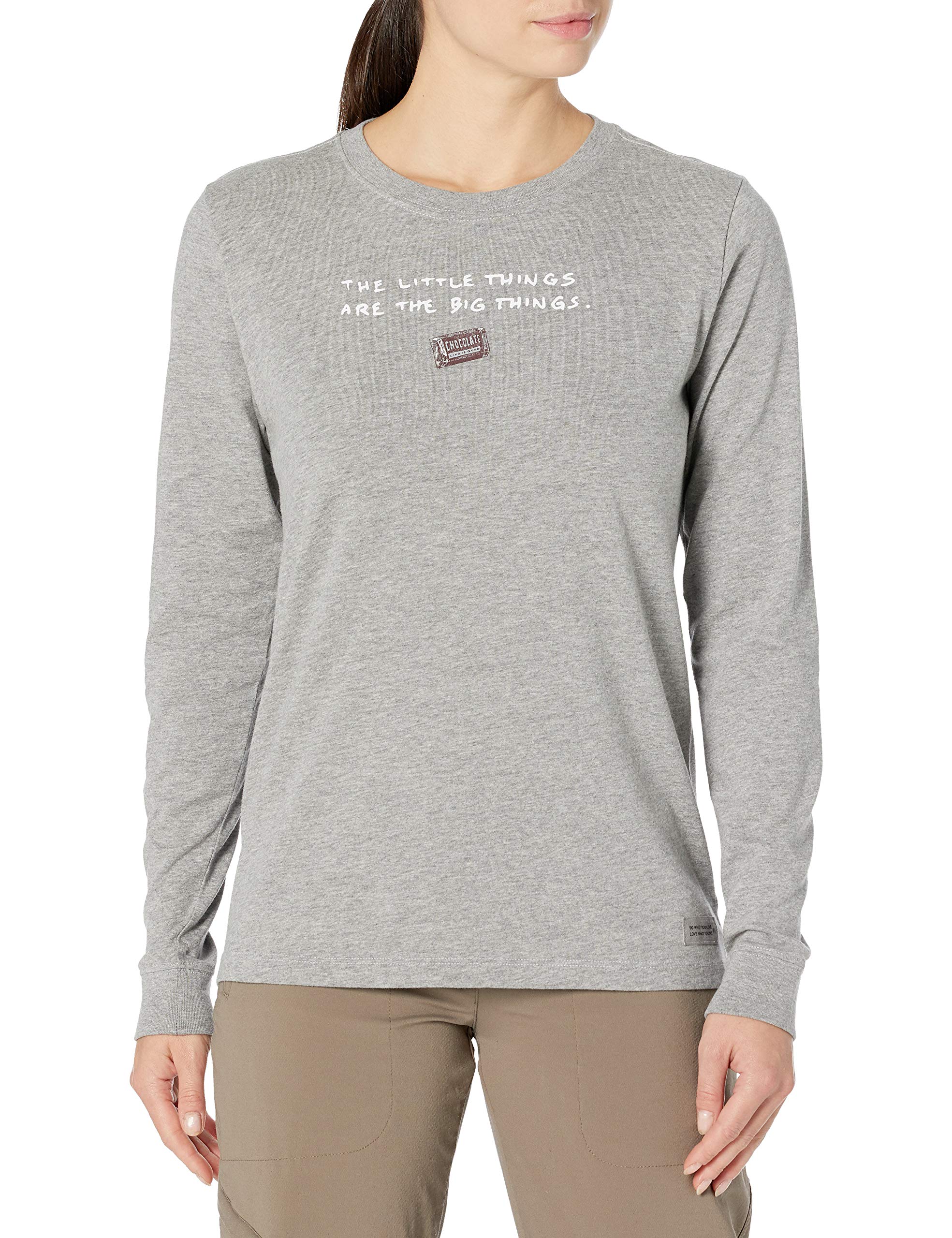 Life is good Womens Crusher, Heather Gray, Small