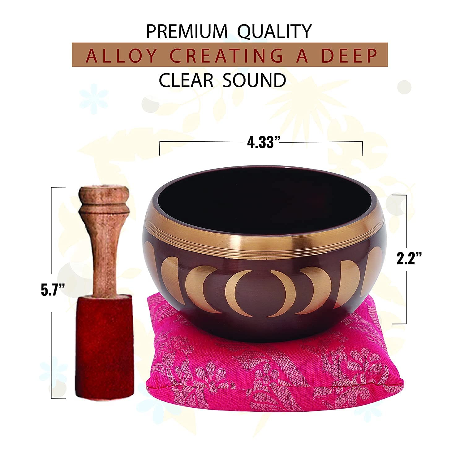 MyShape Time Tibetan Singing Bowl Set Eclipse Meditation Bowl Sun Moon Singing Bowls For Beginners With Handcrafted Gift Box - Chakra Healing, Yoga, Spiritual Healing Sound Bowl (Eclipse)