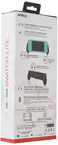 Nyko Shock 'N' Rock for Nintendo Switch Lite - Ergonomic Comfortable Grip That Adds Accurate Rumble Effect and Stereo Speaker - Nintendo Switch