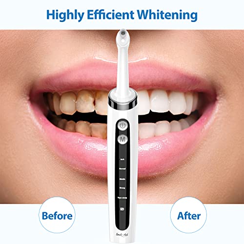 Tooth Polisher, Smile-Aid Multifunctional Replacement Head Teeth Whitening Kit, Better Whitening Effect Than Electric Toothbrush, USB Charging, Waterproof