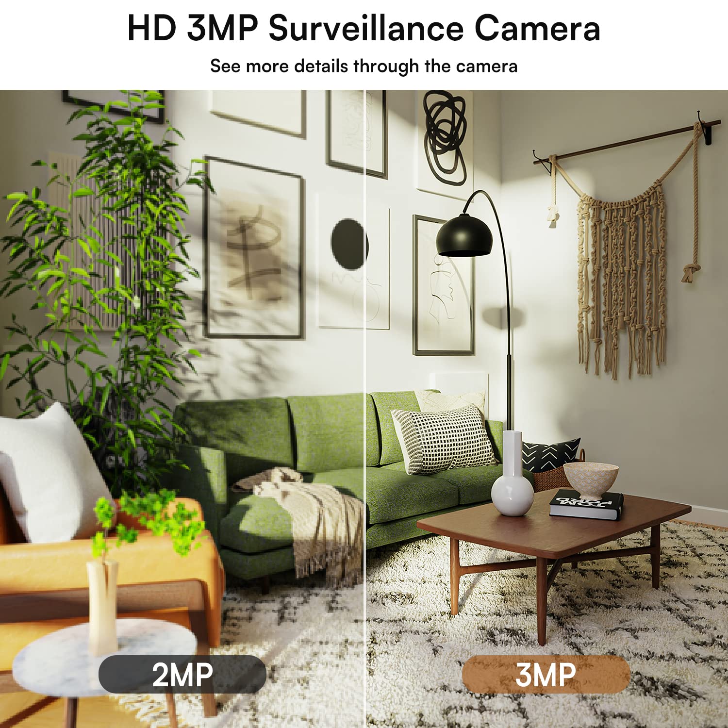 XVIM 2Pack 3MP Light Bulb Security Camera, 2.4GHz WiFi Wireless Home Surveillance Camera, 360 Degree View Lens HD Night Vision, 2-Way Audio, Human Motion Detection & Alarm