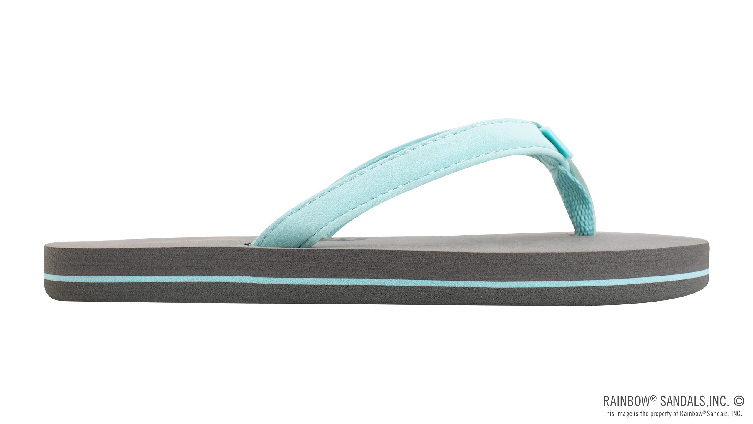 Rainbow Sandals Kid's Grombow's Soft Top Rubber w/Neoprene Narrow Aqua Narrow Strap, Grey, Kid's 13-01 B(M) US