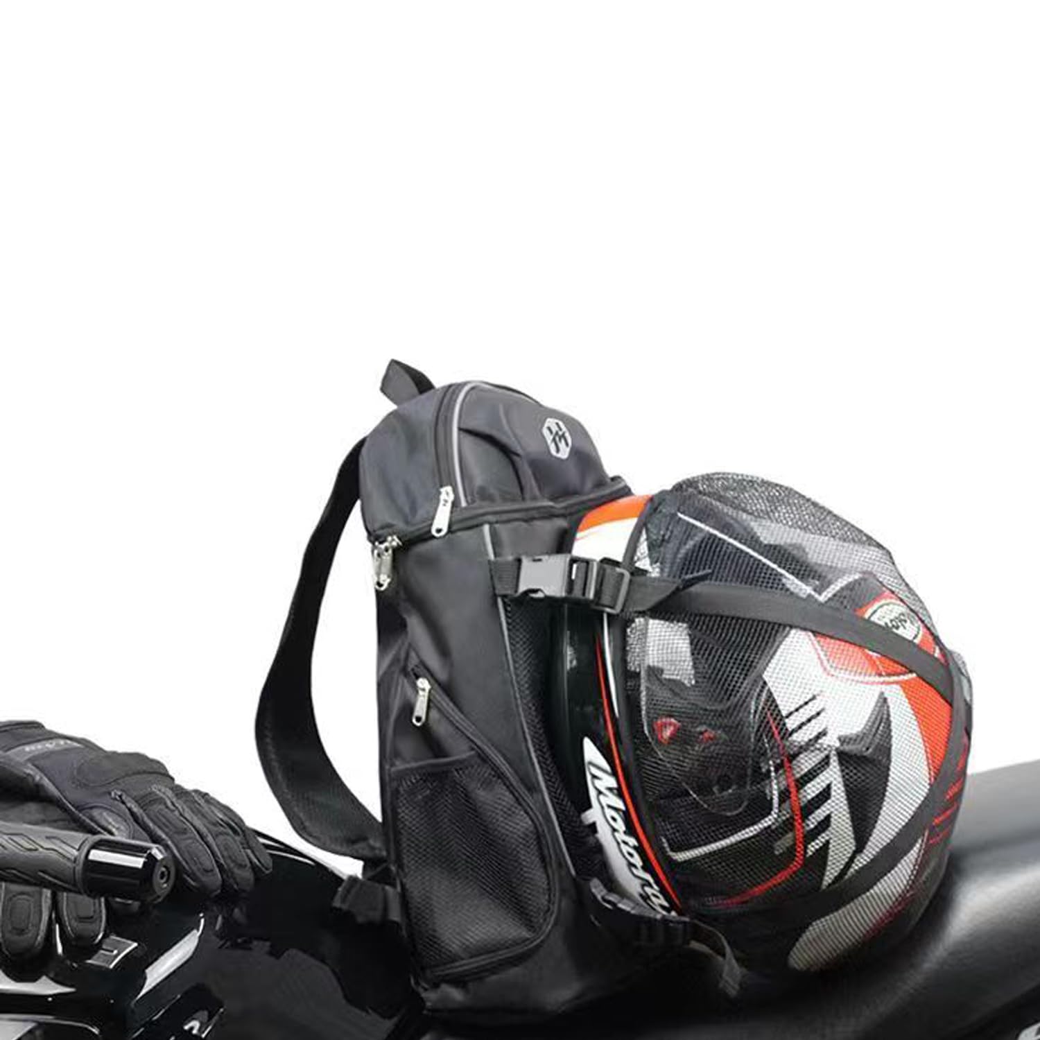 LORICK Motorcycle Helmet Backpack 25L Motorcy Backpack Waterproof Expandable Riding Cycling Backpack for Outdoor