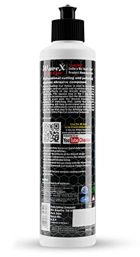 WaveX Medium Cut Polishing Compound for Cars and Bikes 350 Gm Minor Swirl & Scratch Remover, Provides Cutting and Gloss Recommended with The Blue Diamond Medium Cut Detailing Pad